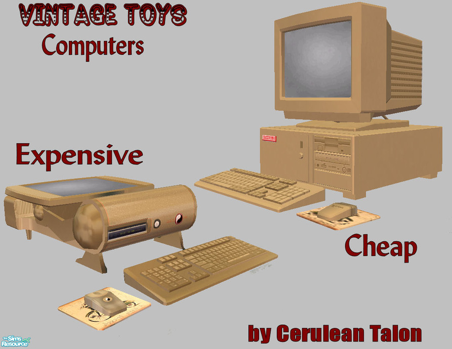 The Sims Resource | Vintage Toys Bedroom - Cheap & Expensive Computers