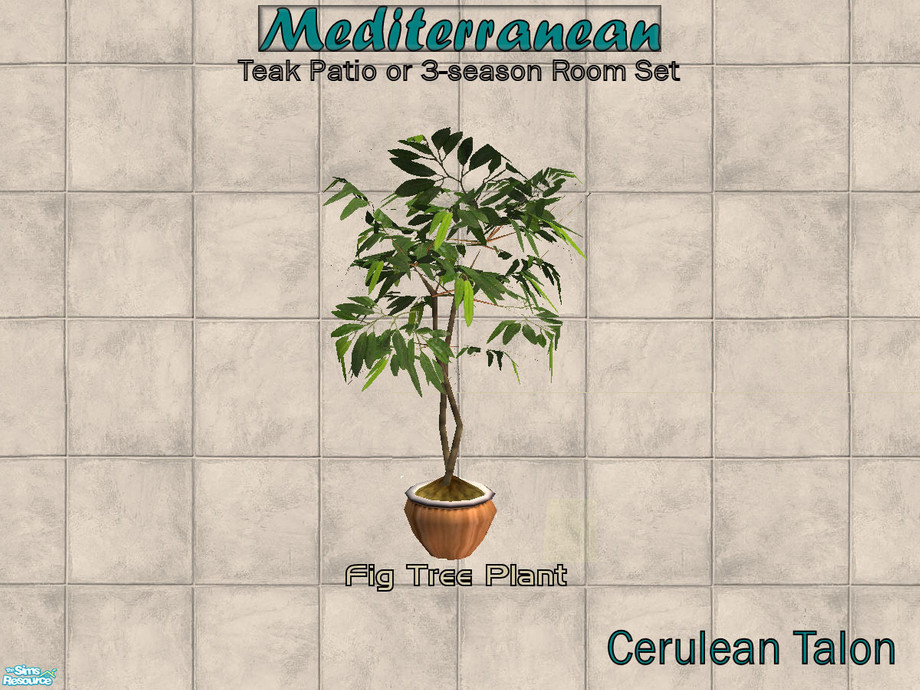The Sims Resource | Mediterranean Outdoor Set - Fig Tree Plant