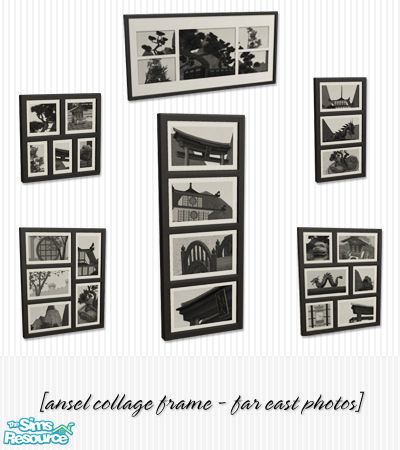 The Sims Resource | Collage Photo Frames - Ansel Far East Themed Photos