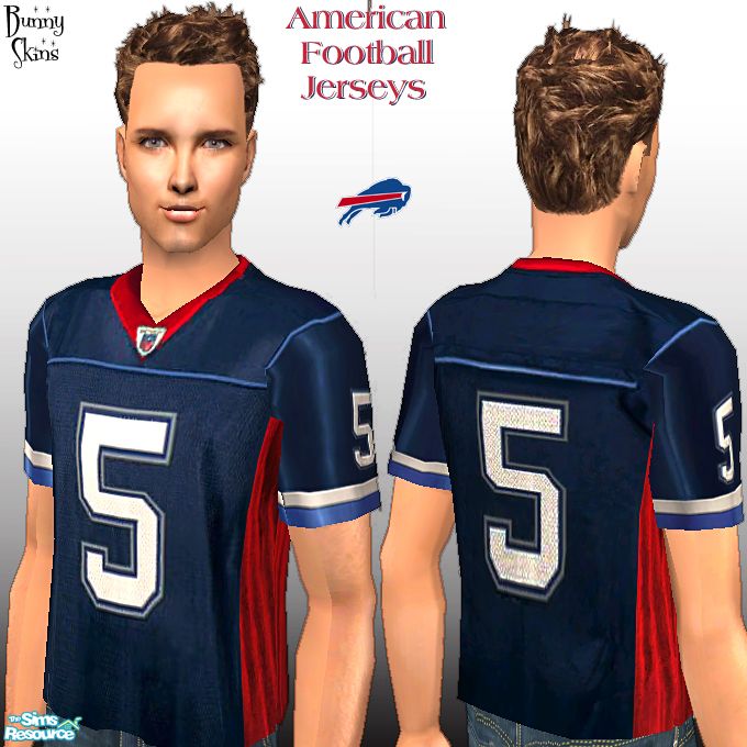 The Sims Resource | American Football Jersey: Buffalo Bills