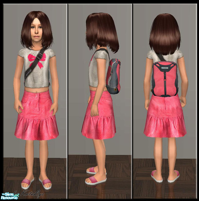 The Sims Resource - Back to school 2 - 1 pink backpack