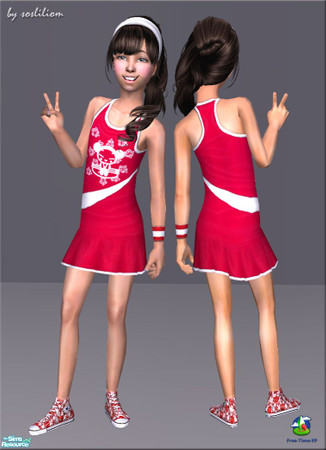 The Sims Resource | Sportswears ~ for the Free Time EP (GirlSet1) - Red