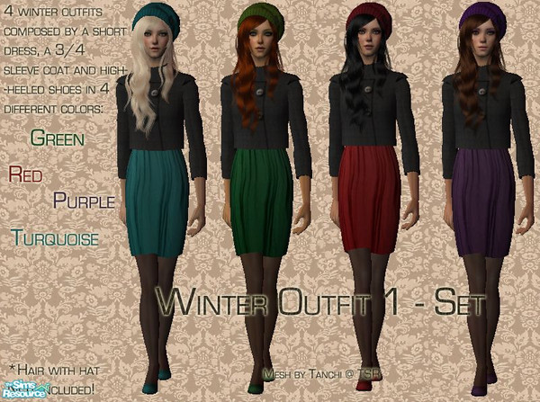 The Sims Resource | SF_ Winter Outfit 1 - Set