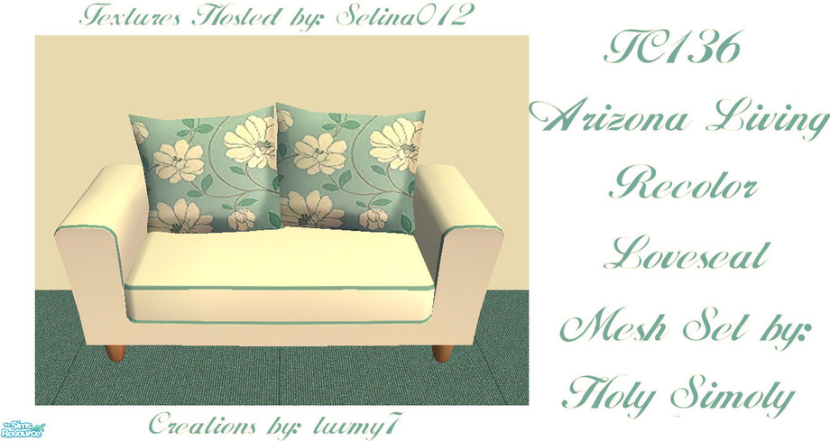 The Sims Resource | TC136 Arizona Living Recolor - Loveseat
