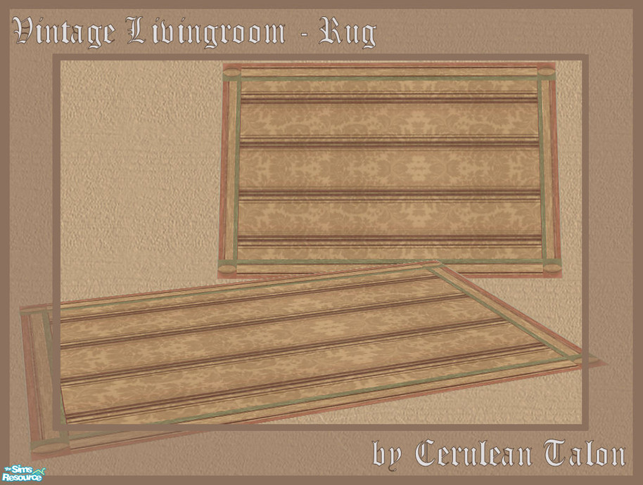 The Sims Resource | Vintage Living Room - Rug