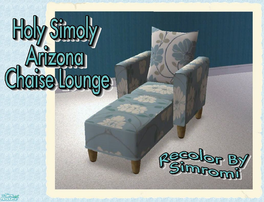 The Sims Resource - TC136 Holy Simoly Arizona Chaise Lounge Recolored