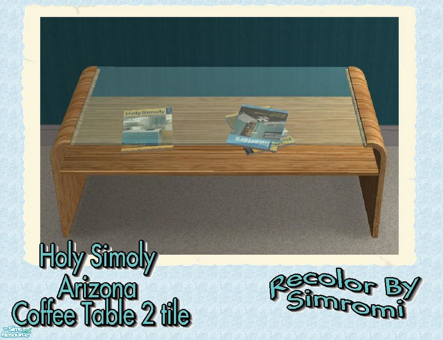 The Sims Resource | TC136 Holy Simoly Arizona Coffee Table 2 Tile Recolor