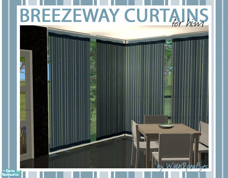 The Sims Resource | Breezeway For Him - Blue Corner Diagonal