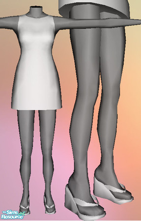 The Sims Resource - Mesh B-bettina Afbodybabydolldresswithwedges