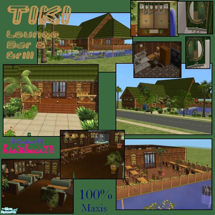 The Sims Resource | TIKI Lounge Bar & Grill
