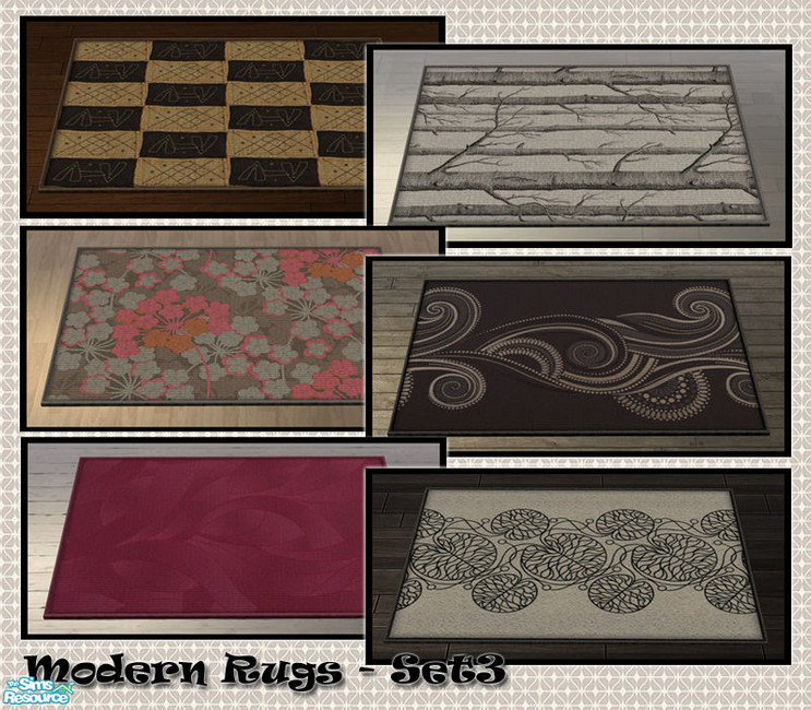 The Sims Resource - Modern Rugs - Set3