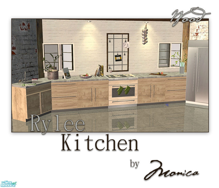The Sims Resource - Rylee Kitchen in Wood