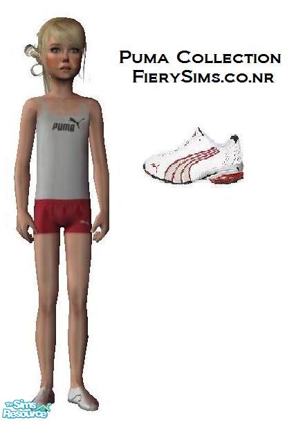 The Sims Resource | Puma Children\'s Athletic Sports Outfits with ...
