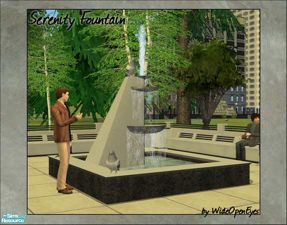 The Sims Resource | Pigeon Park - Serenity Fountain