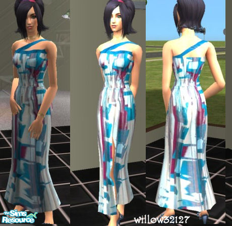 The Sims Resource | ONE STRAP DRESS