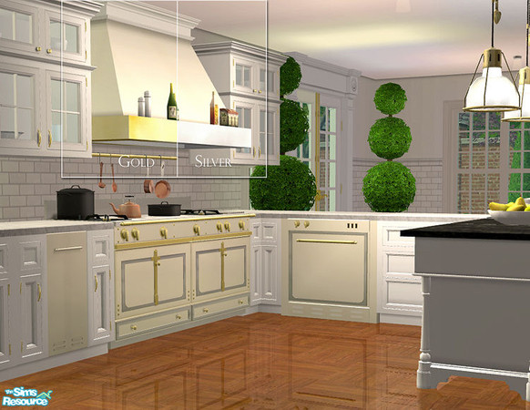 The Sims Resource - Manor House Kitchen Appliance Recolor: Antique White