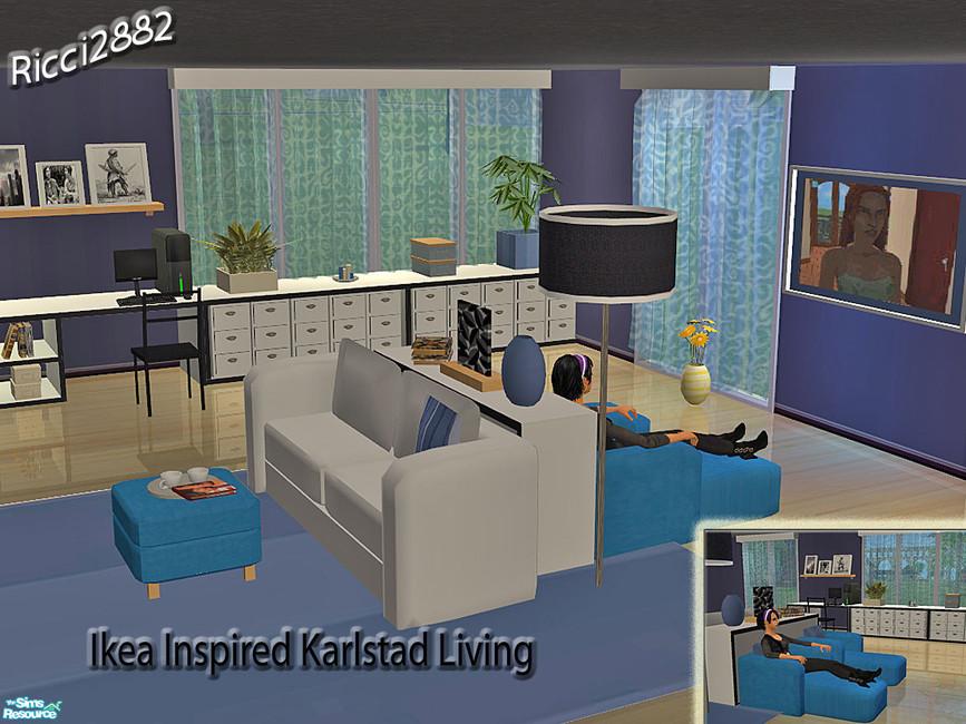 The Sims Resource - Ikea Inspired Karlstad Living
