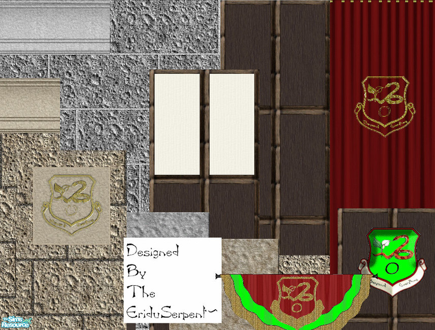 The Sims Resource - EriduSerpent~ Coat Of Arms Castle Set