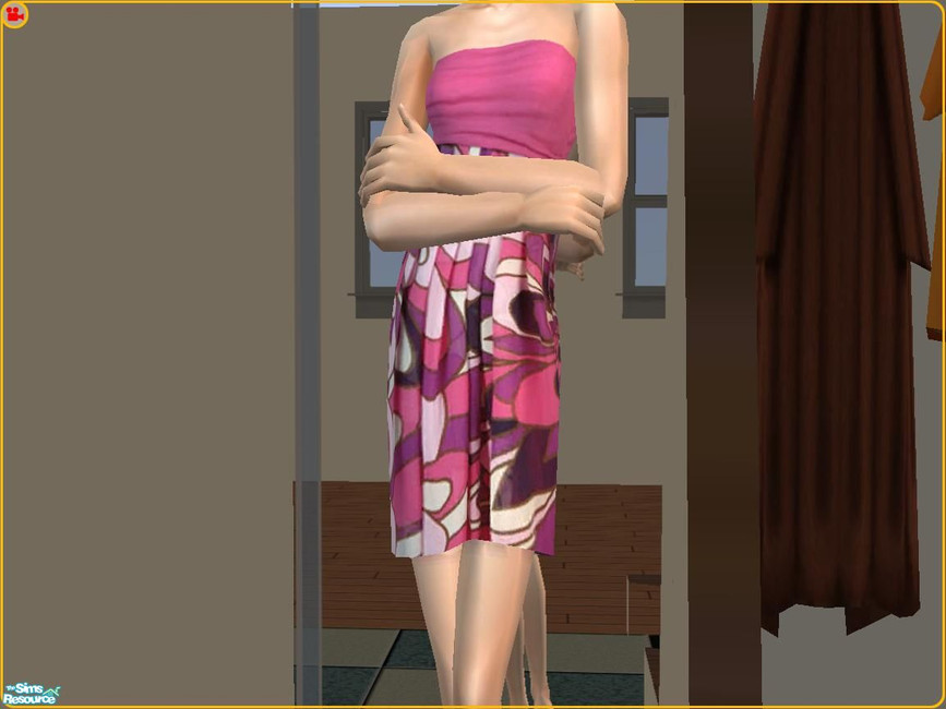 The Sims Resource - Pink Dress.