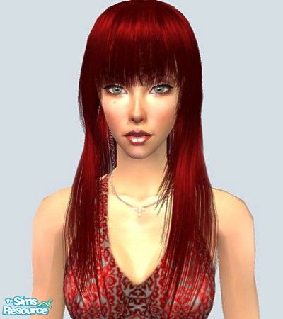 The Sims Resource - Recolors of PeggySims Hair #11 - Red 2