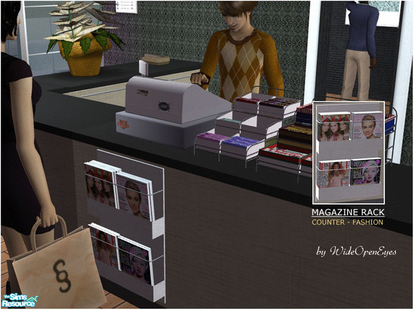 The Sims Resource | Magazine Rack - Fashion Covers