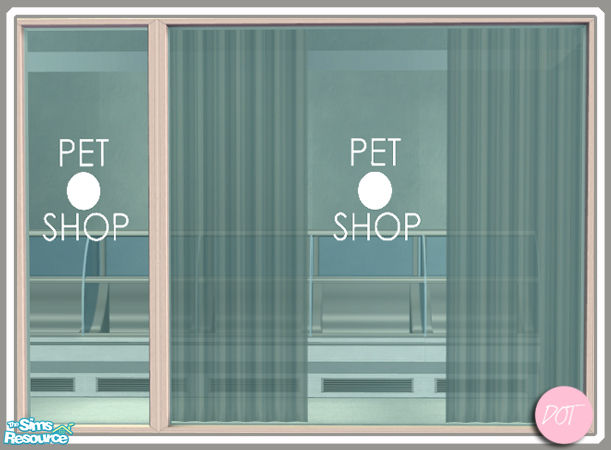 The Sims Resource | Painted Window Sign MESH