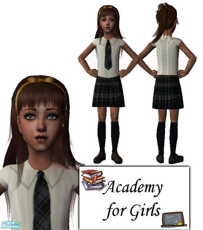 The Sims Resource | Girls\' Academy Uniforms