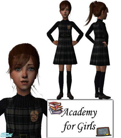 The Sims Resource | Girls\' Academy Uniforms