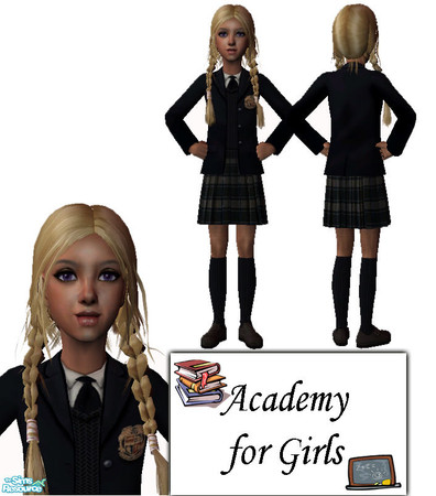 The Sims Resource | Girls\' Academy Uniforms