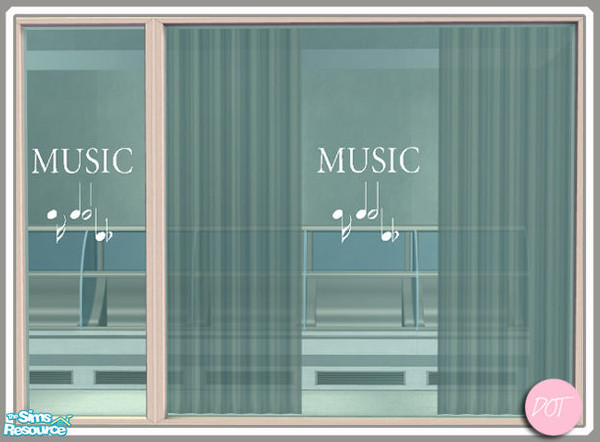 The Sims Resource | Painted Window Sign Music