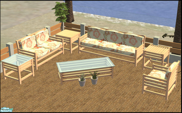 The Sims Resource | North Beach Patio - Recolors - Tropical Flowers