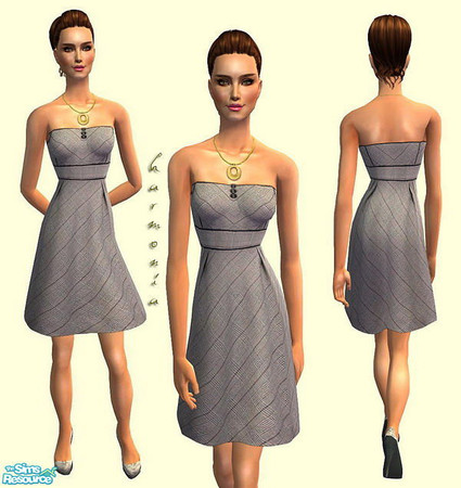 The Sims Resource | Vintage Tailored Dresses Part 2 - Prom Dress