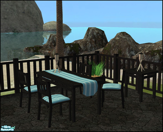 The Sims Resource - Rhory Patio Set - Wood Recolors - Black