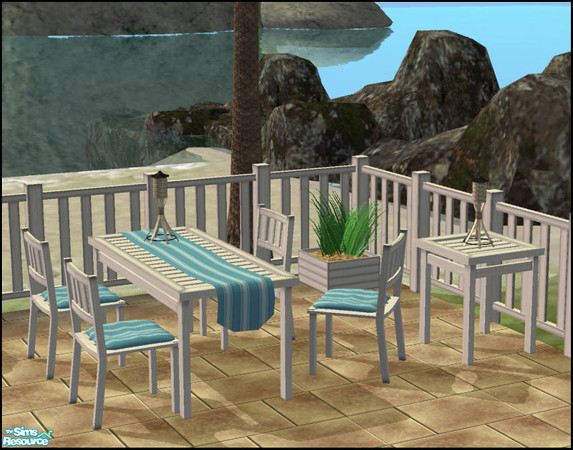 The Sims Resource - Rhory Patio Set - Wood Recolors - White