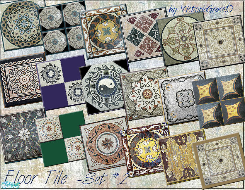 The Sims Resource - Floor Tile Set #2