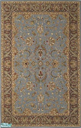 The Sims Resource | Laura Simly Victorian Rug - Medium Blue