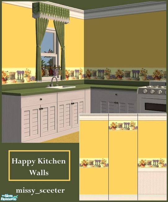 The Sims Resource - Happy Kitchen Walls
