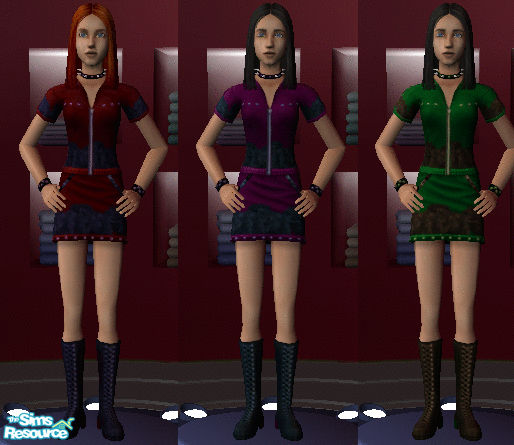 The Sims Resource | Teen Punk Outfits