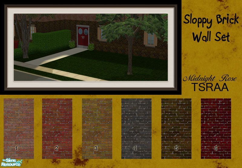 The Sims Resource | MRC Sloppy Brick Walls