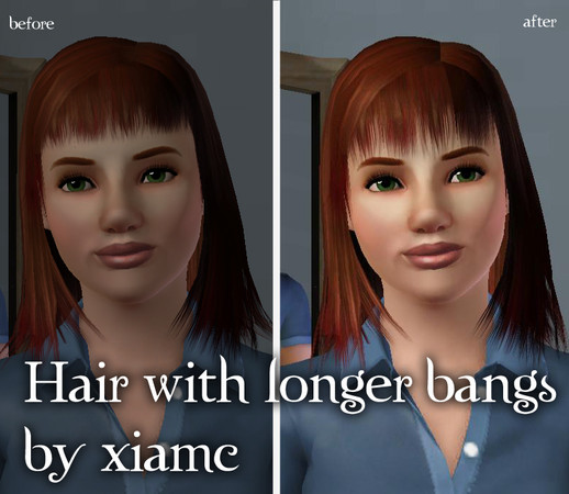 The Sims Resource | Longer bangs
