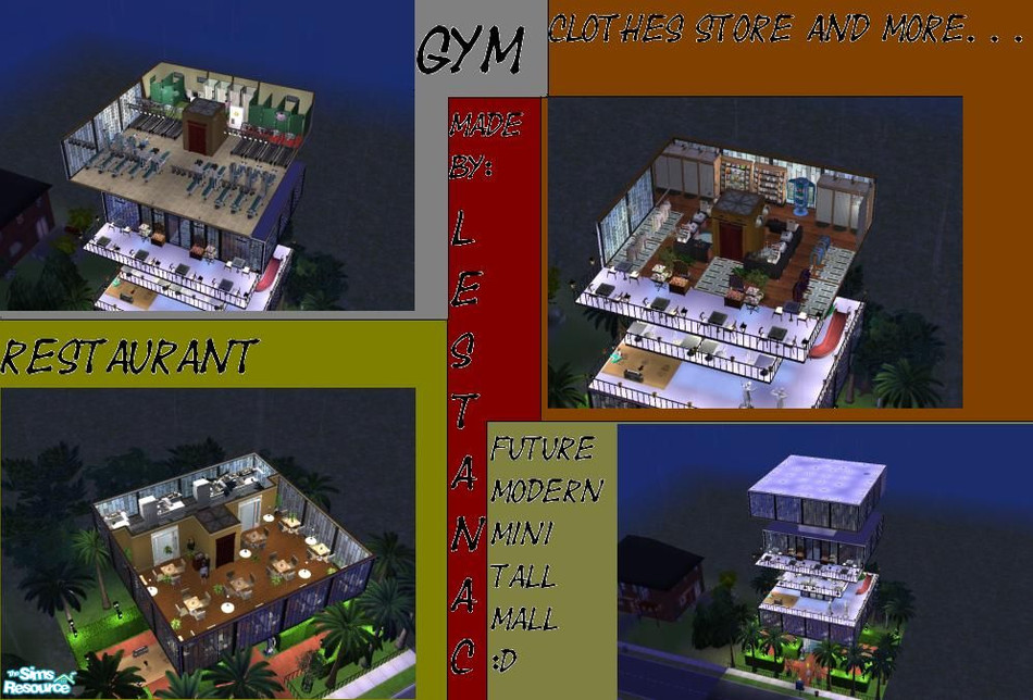 The Sims Resource - Future Modern Mini Tall Mall