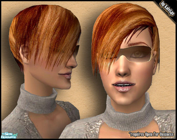 The Sims Resource - Hair set 1 - Pixie recolored - Brown