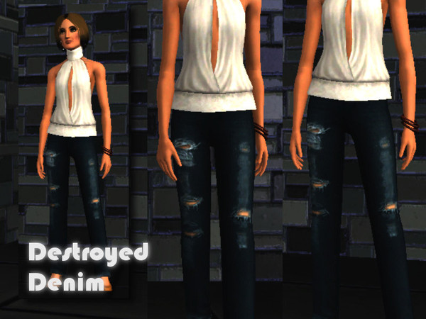 The Sims Resource | Destroyed denim