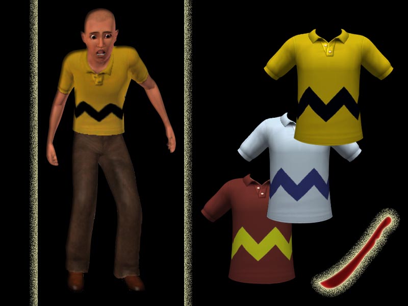 The Sims Resource | Charlie Brown Polo