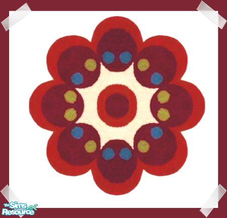 The Sims Resource - MC Flower Rug Set - Mc Flower Rug 005