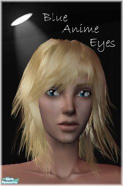 The Sims Resource | Blue Anime Eyes