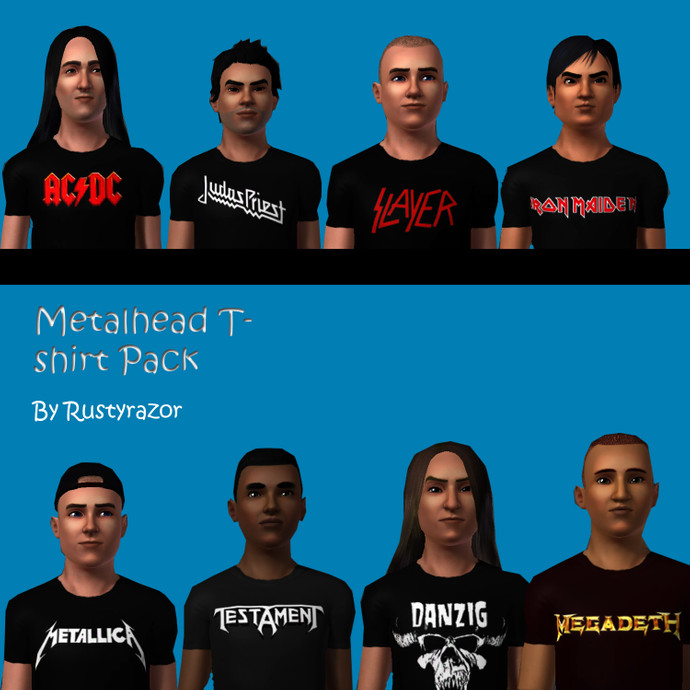 The Sims Resource | Metalhead T-shirt Collection