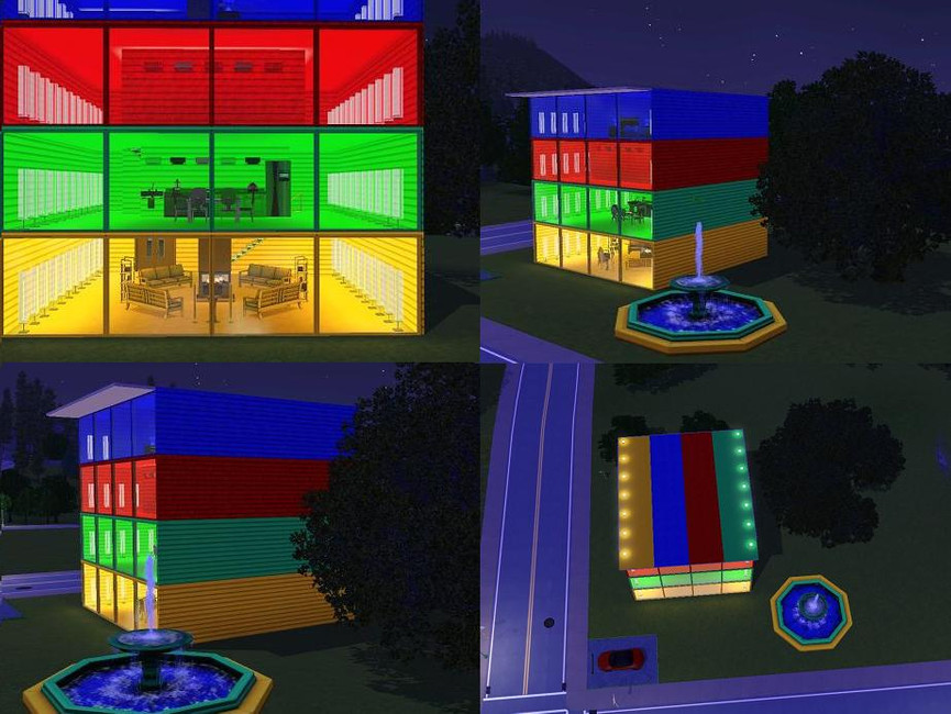 The Sims Resource - Neon Sculpture Abode