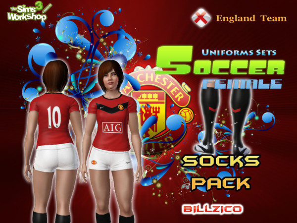 The Sims Resource - Socks Manchester United Female