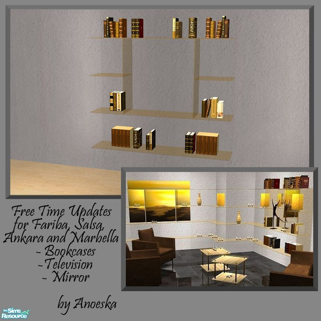 The Sims Resource - Marbella Bookcase Right Free Time